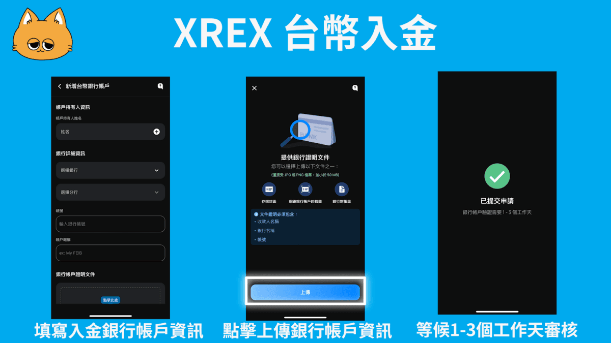 2024 最新｜XREX 交易所出金入金方法教學：詳細圖解、手續費、額度懶人包 – 呢喃貓投資Murmurcats