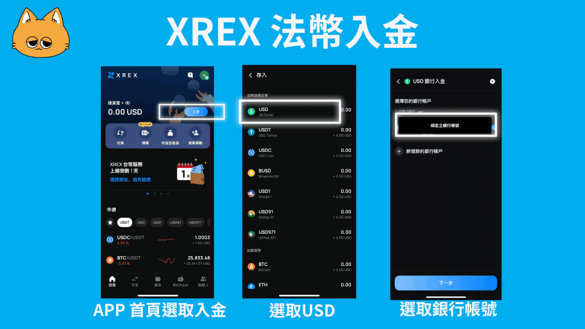 2024 最新｜XREX 交易所出金入金方法教學：詳細圖解、手續費、額度懶人包 – 呢喃貓投資Murmurcats